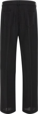 Rick Owens Mens Black Cotton Relaxed Fit Jeans Clothing