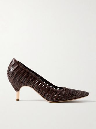 Gabriela Hearst Escarpins En Cuir Tress&eacute; Andres - Marron