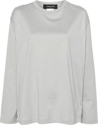 Fabiana Filippi Femme, Tops, Gris, Taille: 36 FR Haut &agrave; manches longues