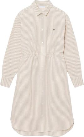 Lacoste Femme, Robes, Beige, Taille: 40 FR Abito lungo a righe