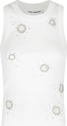 Des_Phemmes DES Phemmes, Femme, Tops, Blanc, Taille: 38 FR D&eacute;bardeur Classique