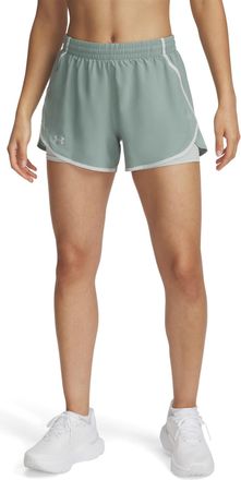 Under Armour Damen Fly by 2In1 Short Laufbekleidung Laufshorts Green/Silica Green - Gr&uuml;n M