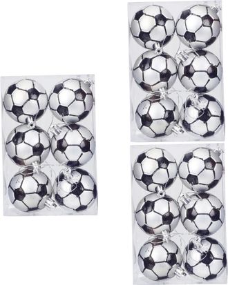 Cabilock 18 Stck Weihnachtliche Sport Ball Christbaumkugeln Hängende Xmas Deko Fußball Basketball Für Weihnachtsfeier Wand Baum Fenster Fensterdeko