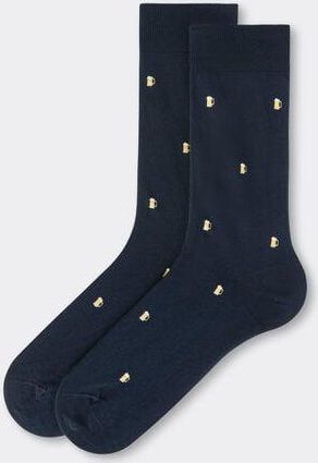 Calzedonia Herrensocken Mit Dog-stickerei Blau
