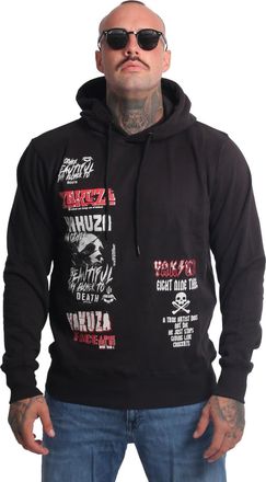 Yakuza Herren Patchwork Hoodie Kapuzenpullover