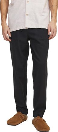 Jack & Jones JACK&JONES Herren Jpstace Jjbreeze Linen Blend Hose, Black, XS