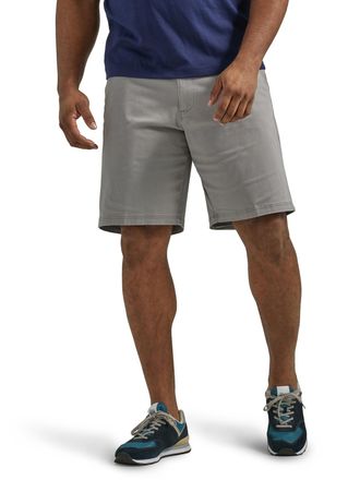 Lee Herren Big & Tall Extreme Motion Flat Front Short, Stahl, 52