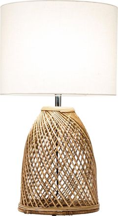 Ori&euml;ntique Tischlampe Wicker Spann mit Jute Schirm D35xH54cm