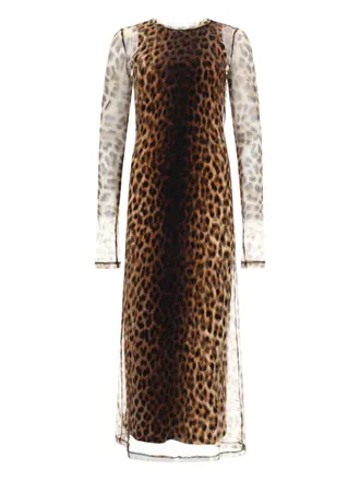 Sportmax Animal Print Tulle Details Dress - Multicolor