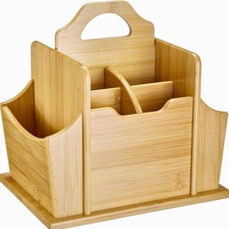 Westmark Tischbutler Tapas + Friends - praktischer Tisch-Organizer mit 7 Fächern, Korb für Besteck und Servietten, Utensilienhalter für Esstisch und Party - Ba