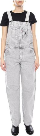 Carhartt Work in Progress Femme, Combinaisons et Ensembles, Gris, Taille: 40 FR W Bib Overall Straight