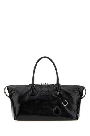 Miu Miu Vitello Leather Shoulder Bag - Black