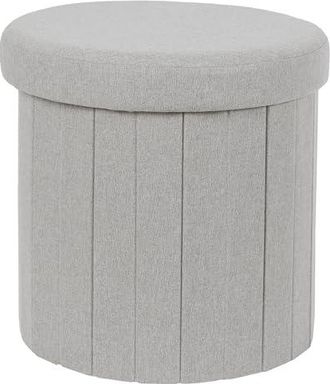 The Home Deco Factory HD0196, graue Faltbare Ottoman-Truhe, Pillen-Modell, Möbel, Sitz, Faltbare Truhe und Bank, 38 x 38 x 38 cm, Sitzhöhe 38 cm, grau