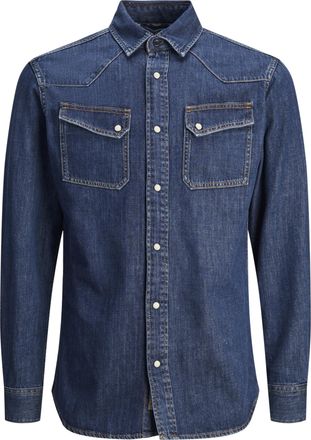 Jack & Jones JACK&JONES Herren JJIRENO JJSHIRT MF 141 Jeanshemd, Blue Denim, XS