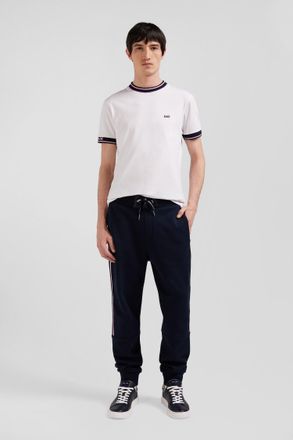 Eden Park T-shirt Manches Courtes En Coton Blanc Coupe Slim Bords-c&ocirc;tes Eden Park