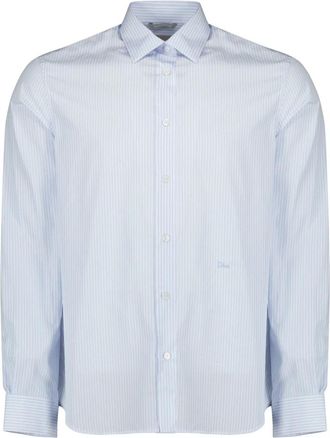 Dior Homme, Chemises, Bleu, Taille: M Chemise Popeline Ray&eacute;e