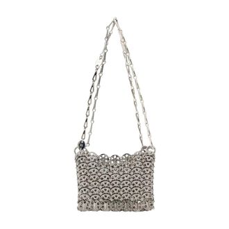 Paco Rabanne Nano Tasche Metall Silber Kette - - Bags - Damen - Grau - ONE SIZE