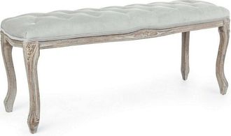 BIZZOTTO Bizzotto - Banc capitonn&eacute; 110x36x47 cm effet velours gris clair - medila