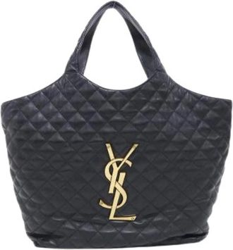 Saint Laurent Pre-owned Icare Maxi Lambskin Bag - Femme - Pre-owned - Noir - Taille: ONE Size