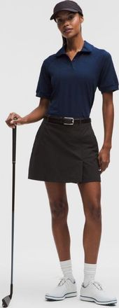 lululemon Golfrock aus Stretch- mit Falte auf der Vorderseite für Frauen - Größe 24 in Black