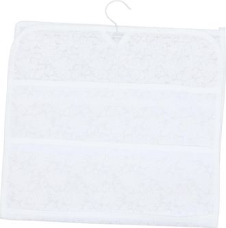 Aboofan Wand-Aufbewahrungstasche Aus Vliesstoff Hängende Sortiertasche Kleiderschrank Organizer Für Socken Und Unterwäsche Mitliefernder Kleiderbügel Weiß