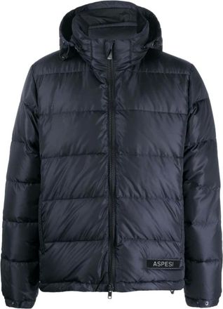 Aspesi Homme, Vestes, Bleu, Taille: 2XL Nylon Puffer Jacket
