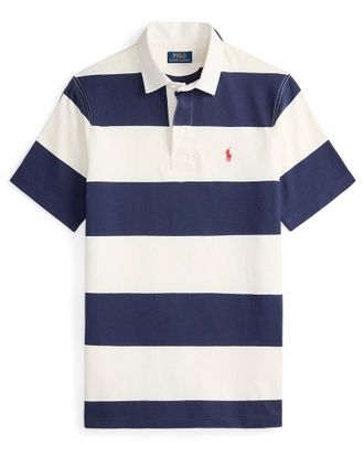 Ralph Lauren Kurzarm-Rugbyshirt mit breitem Ringelstreifen, Classic Fit in