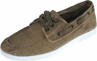 Natural World Eco - 303E Mens Trainers - Organic Cotton Boat Shoes- 100% EcoFriendly - Beige Color