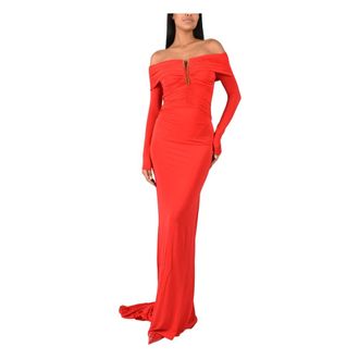Elisabetta Franchi Robe Red Carpet - Femme - Robes - Rouge - Taille: 42 FR
