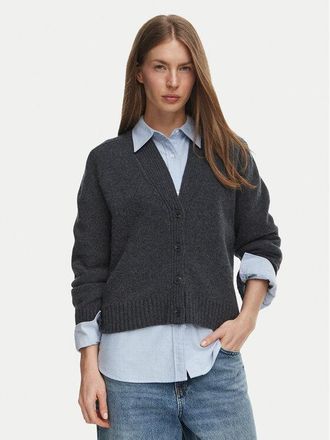 Tommy Hilfiger Strickjacke Blend WW0WW52309 Dunkelgrau Regular Fit