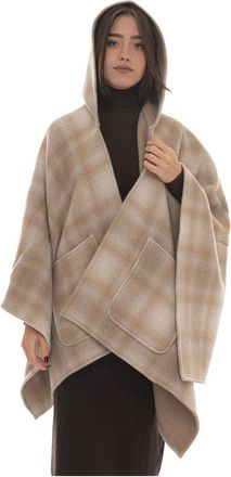 Woolrich Femme, Vestes, Beige, Taille: ONE Size Cape avec Capuche