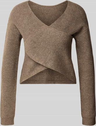 Pieces Pullover mit asymmetrischem Wickel-Detail