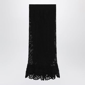 Dolce & Gabbana Schwarzer Rock aus geh&auml;keltem Baumwollstrick