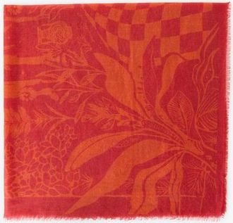 Petrusse Seidendruckschal - rot