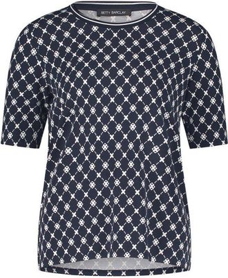 Betty Barclay Kurzarmshirt Damen mit Rippb&uuml;ndchen (1-tlg)