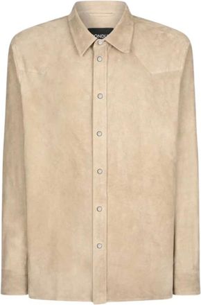 Dondup Homme, Chemises, Beige, Taille: M Veste chemise en daim