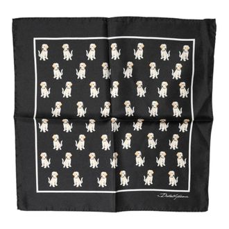 Dolce & Gabbana Homme, Accessoires, Noir, Taille: ONE Size Pochette Mouchoir