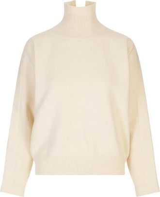 Jil Sander Femme, Pulls, Blanc, Taille: 36 FR Pull &agrave; col montant
