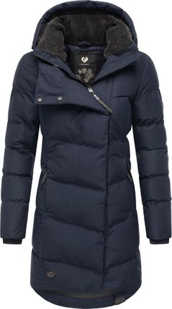 Ragwear wasserdichter Damen Wintermantel Warmer Steppmantel lang mit Kapuze Pavla Intl Navy22 Gr. XL