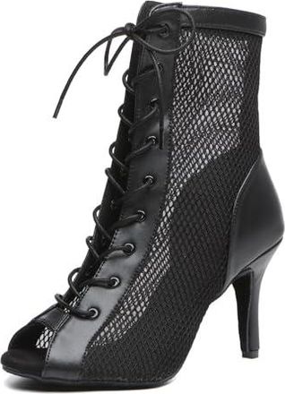 Miyoopark Chaussures de danse pour femme - Talon haut - Bottes de soir&eacute;e latine, L503 Noir 8 Talon 5 cm, 41.5 EU