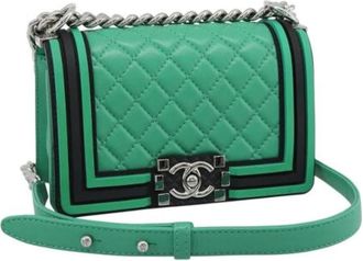 Chanel Sac bandouli&egrave;re vintage doccasion - Femme - Pre-owned - Vert - Taille: ONE Size