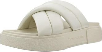 Tommy Jeans Tjw En0en02775 Sandales plates pour femme, Newsprint, 38 EU