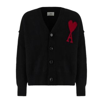 Ami Homme, Pulls, Noir, Taille: 2XL Collection de Maille &Eacute;l&eacute;gante pour Homme