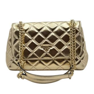 Pollini Gepolsterte Schultertasche mit Kettenhenkeln - - Bags - Damen - Gelb - ONE SIZE