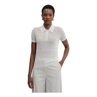 Patrizia Pepe Jacquard-Strick Poloshirt - - Knitwear - Damen - Grau - M