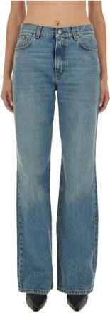 Haikure Femme, Jeans, Bleu, Taille: W29 Korea Wide-leg Jeans