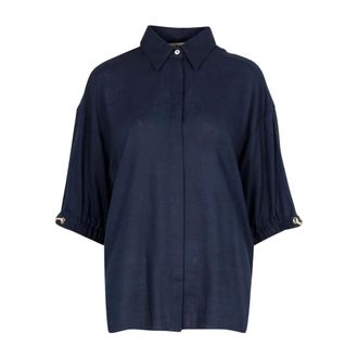 Herno Short Sleeve Shirt - - Blouses & Shirts - Damen - Blau - XL