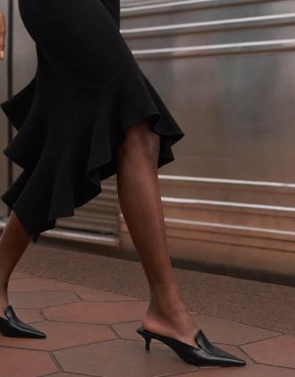 NA-KD mocassins &agrave; talons noirs