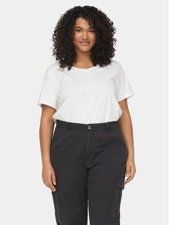 Only Carmakoma T-Shirt 15285965 Wei&szlig; Regular Fit
