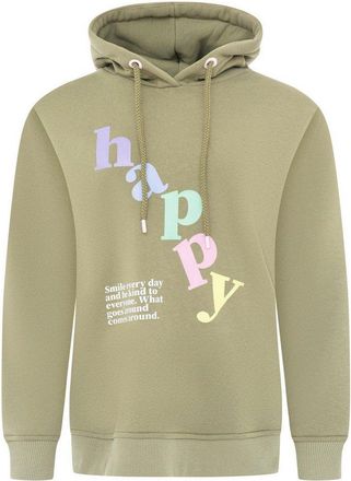 Zwillingsherz Hoodie happy gro&szlig;er Happy Print, Kapuze mit Kordel, elastische B&uuml;ndchen